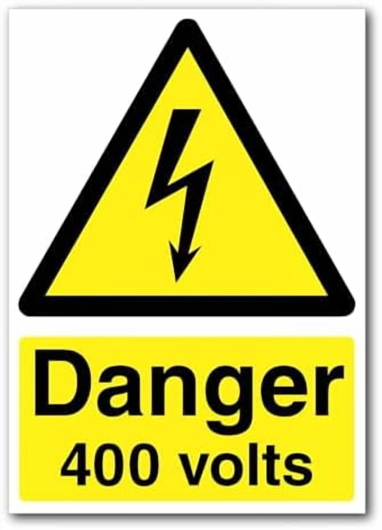 Danger 400 Volts Sign Electrical Hazard Identification Metal Tin Sign 8 ...