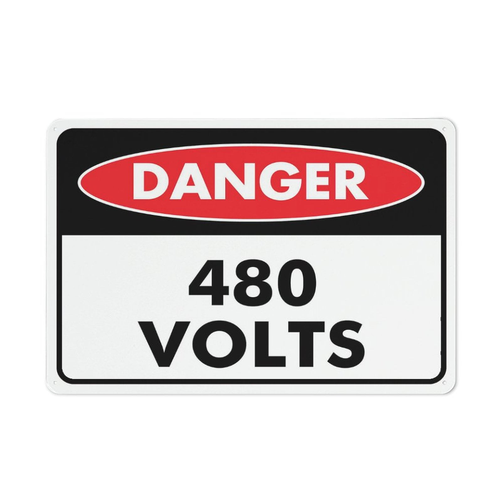 Danger 480 Volts Sign Outdoor Metal Sign - 12 X 8 Metal Signs For ...