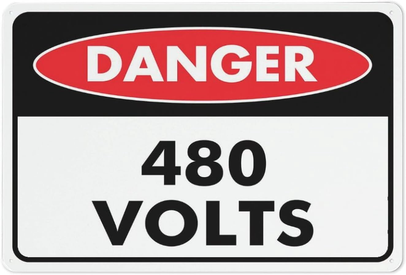 Danger 480 Volts Sign Outdoor Metal Sign - 12 X 8 Metal Signs For ...