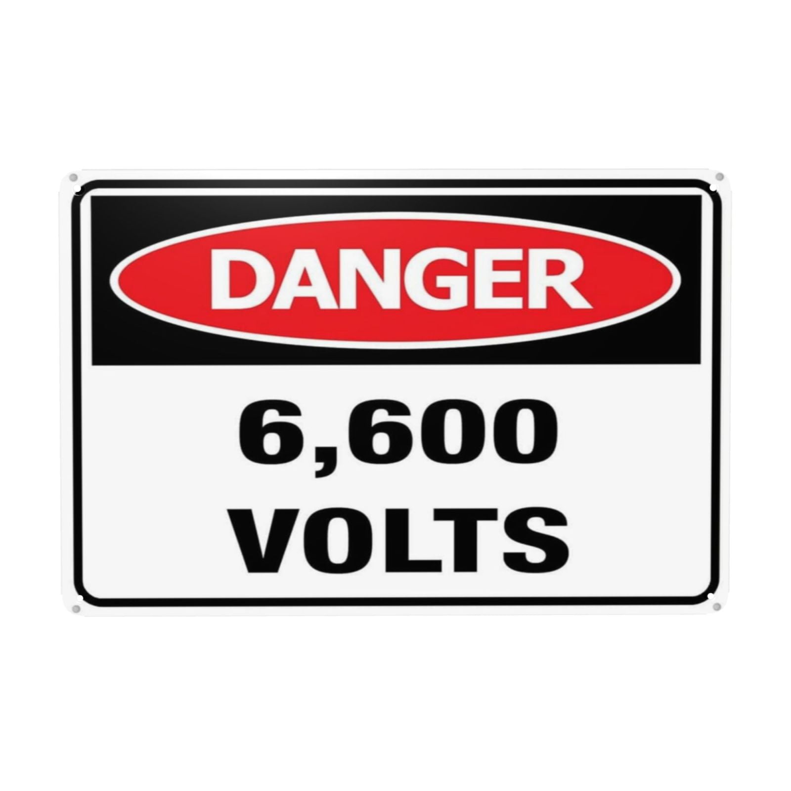 Danger 6600 Volts For House Door Office Tin Sign Warning Metal Sign ...