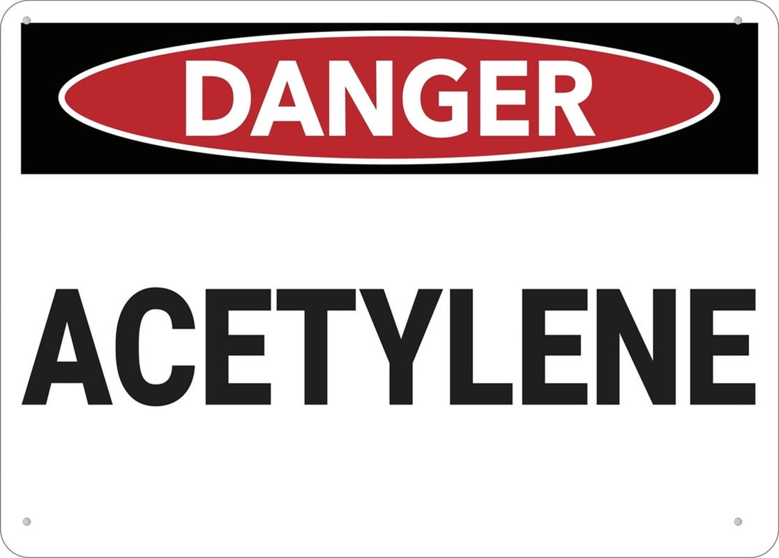 Danger Acetylene Sign 8 X 12 Inches Rust Free . Aluminum - Uv Protected ...