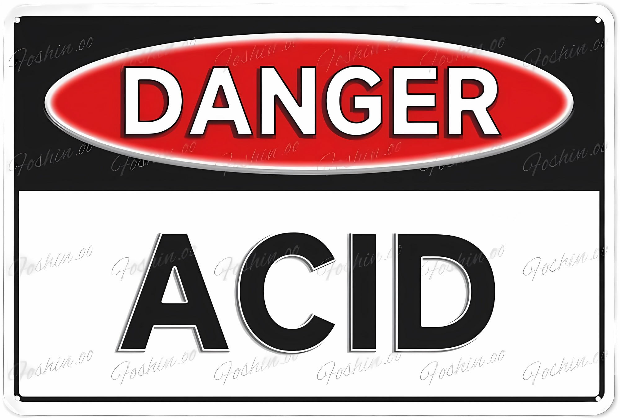 Danger Acid Aluminum Sign 8"x12" - Fade Resistant Easy Mounting, Indoor ...