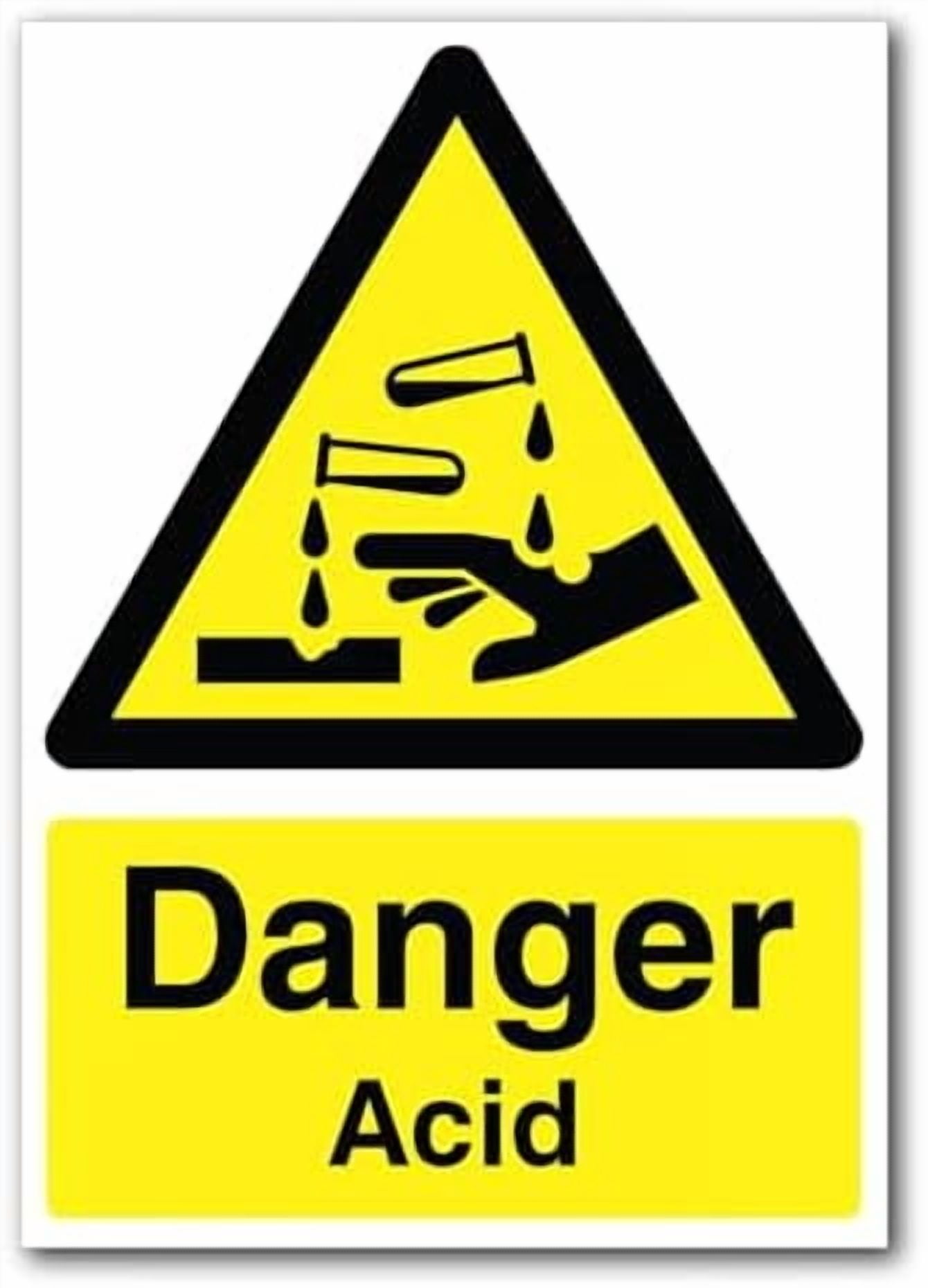 Danger Acid Sign Hazardous Substance Metal Tin Sign 8 x 12 inch for ...