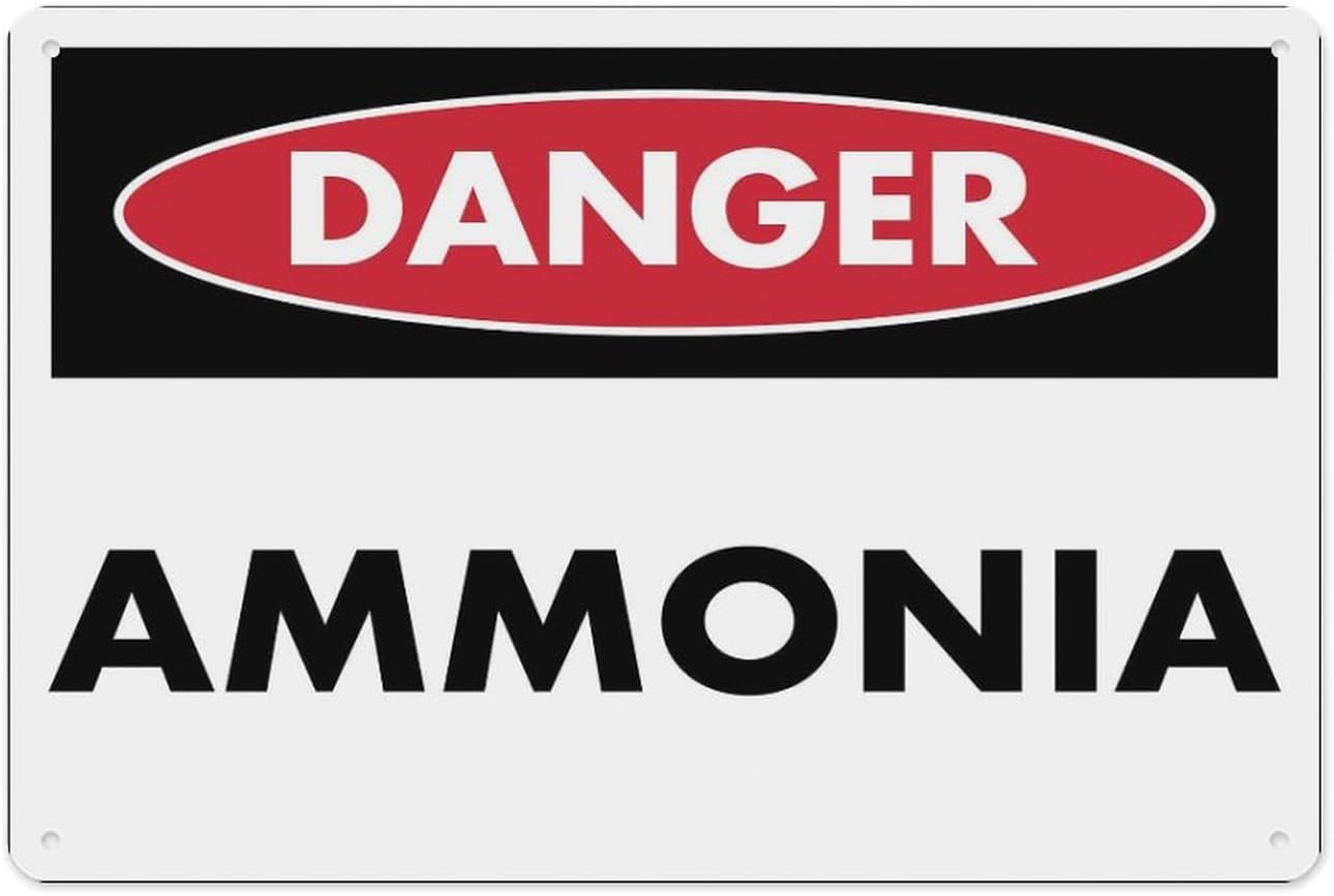 Danger Ammonia Sign 8"x12" - Aluminum Tin Warning for Home Outdoor ...