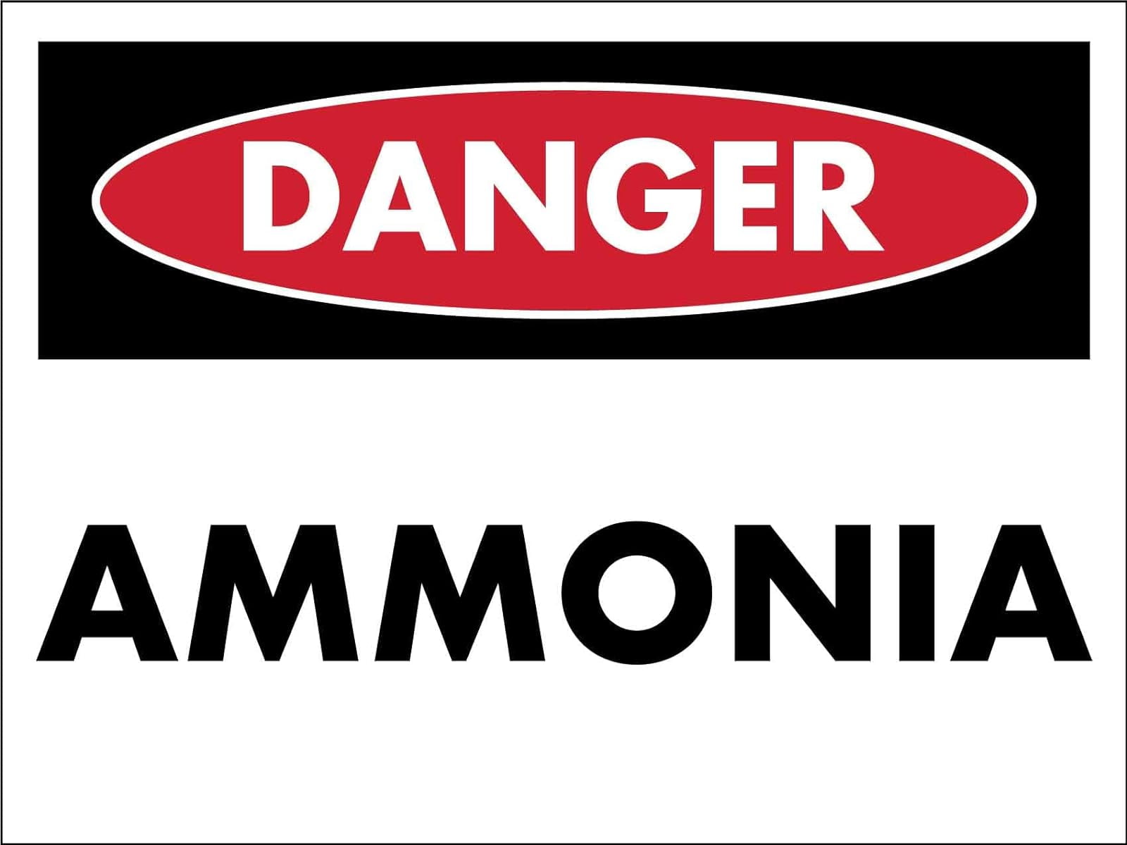 Danger Ammonia Sign Metal Tin Sign 8X12 Inches Caution Danger Safety ...