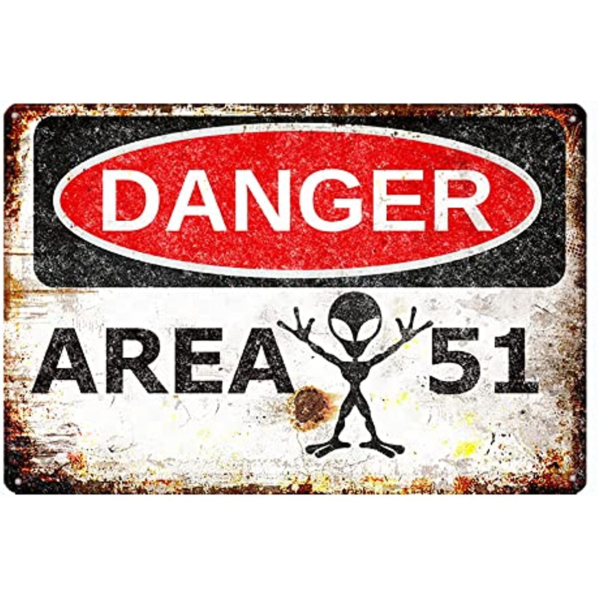 Danger Area 51 Metal Aluminum Sign Malitary Vintage Painting Wall For ...