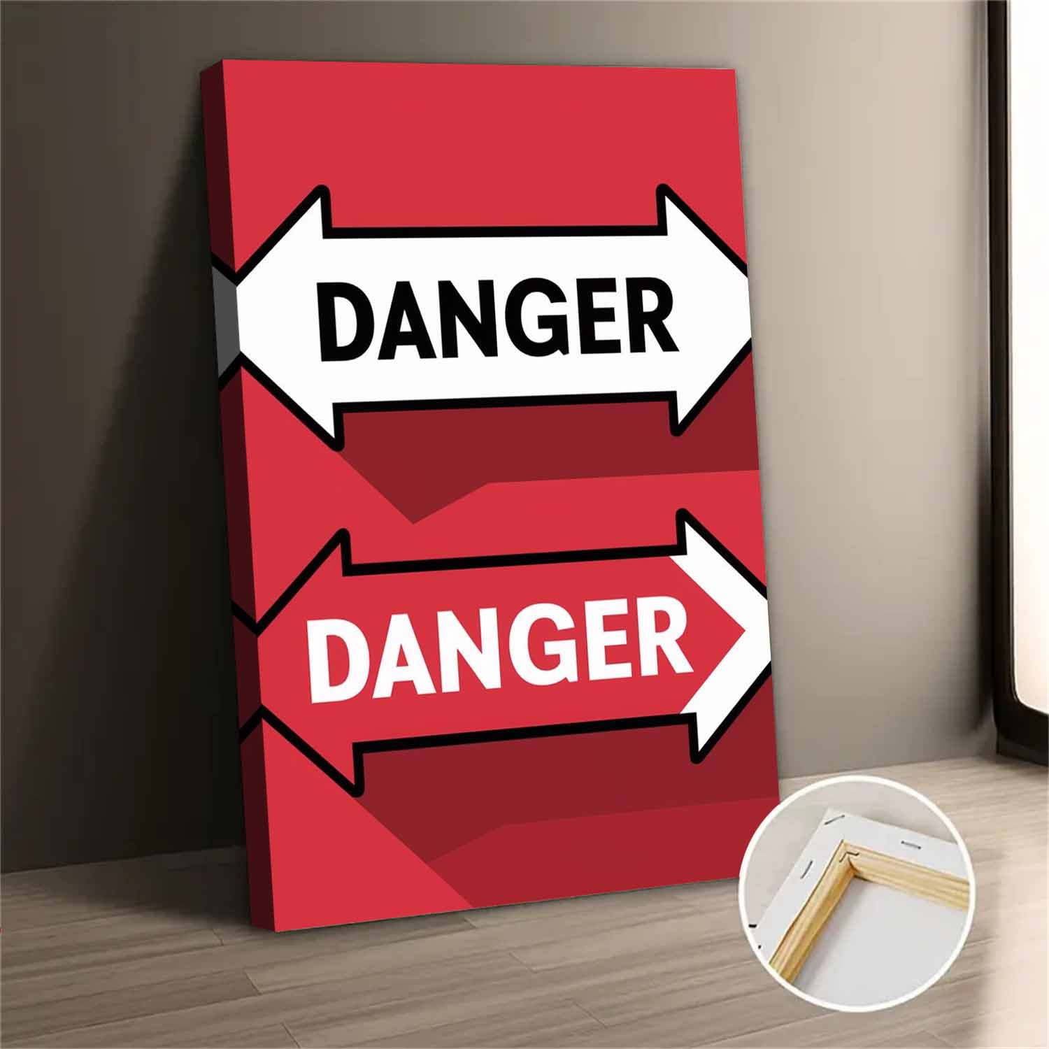 Danger Arrow Wall Art Canvas Prints Modern Abstract Home Decor ...