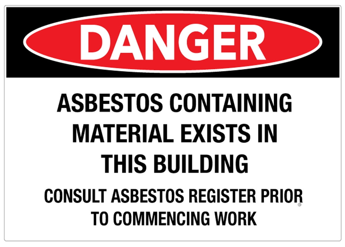 Danger Asbestos Containing Material Sign Outdoor Metal Sign - 12 X 8 ...