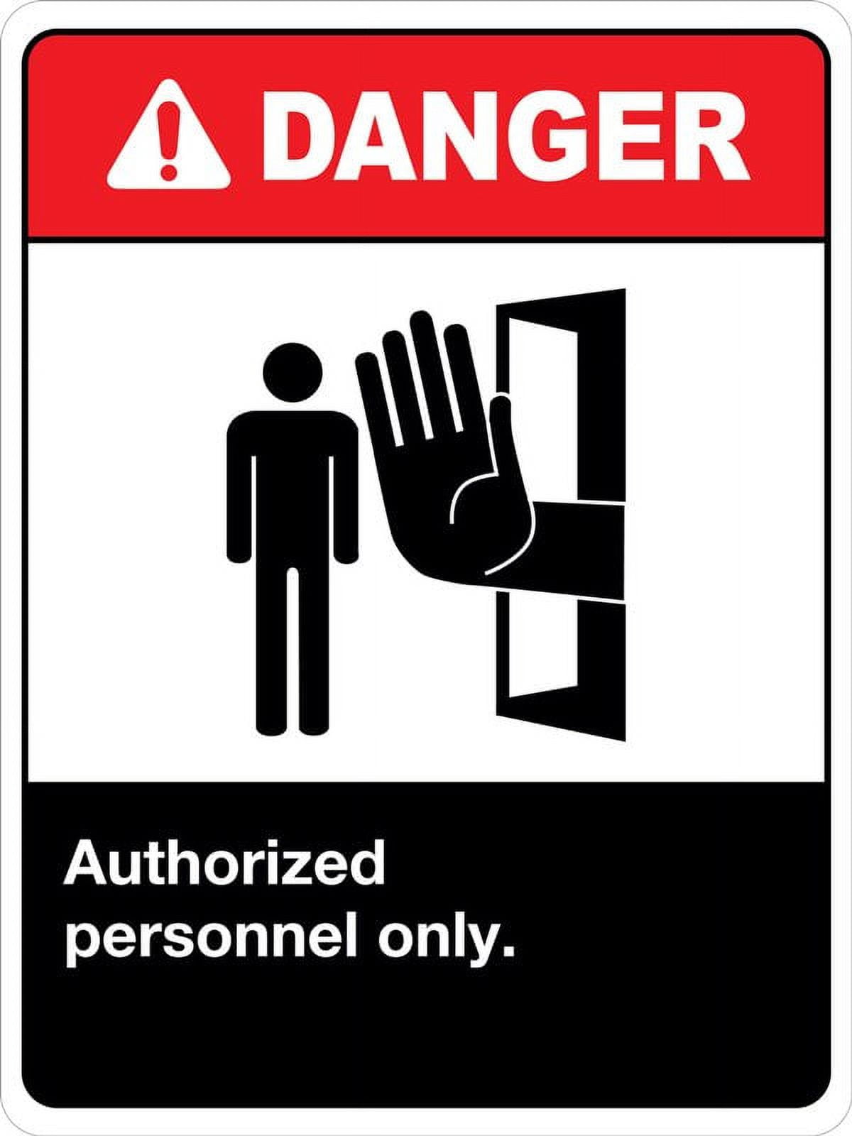 Danger Authorized Personnel Only Retro Vintage Sign Home Bar Pub ...