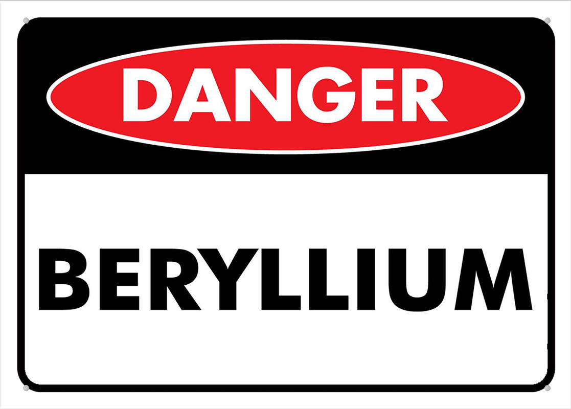 Danger Beryllium Sign For Home 12X8 Inch Rust Free Aluminum,Uv Ink ...
