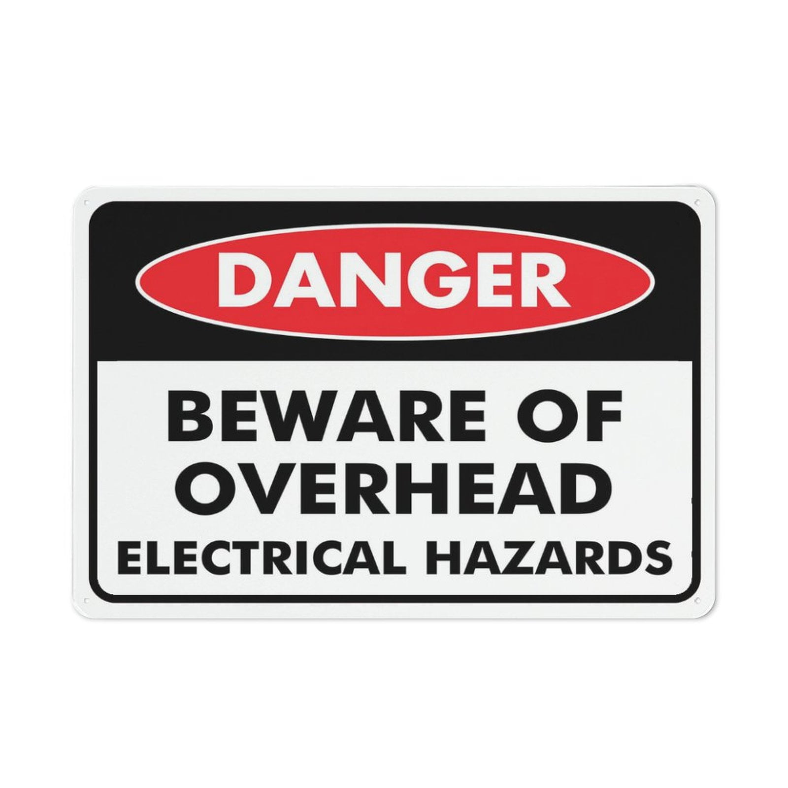 Danger Beware Of Overhead Electrical Hazards Sign Outdoor Metal Sign ...