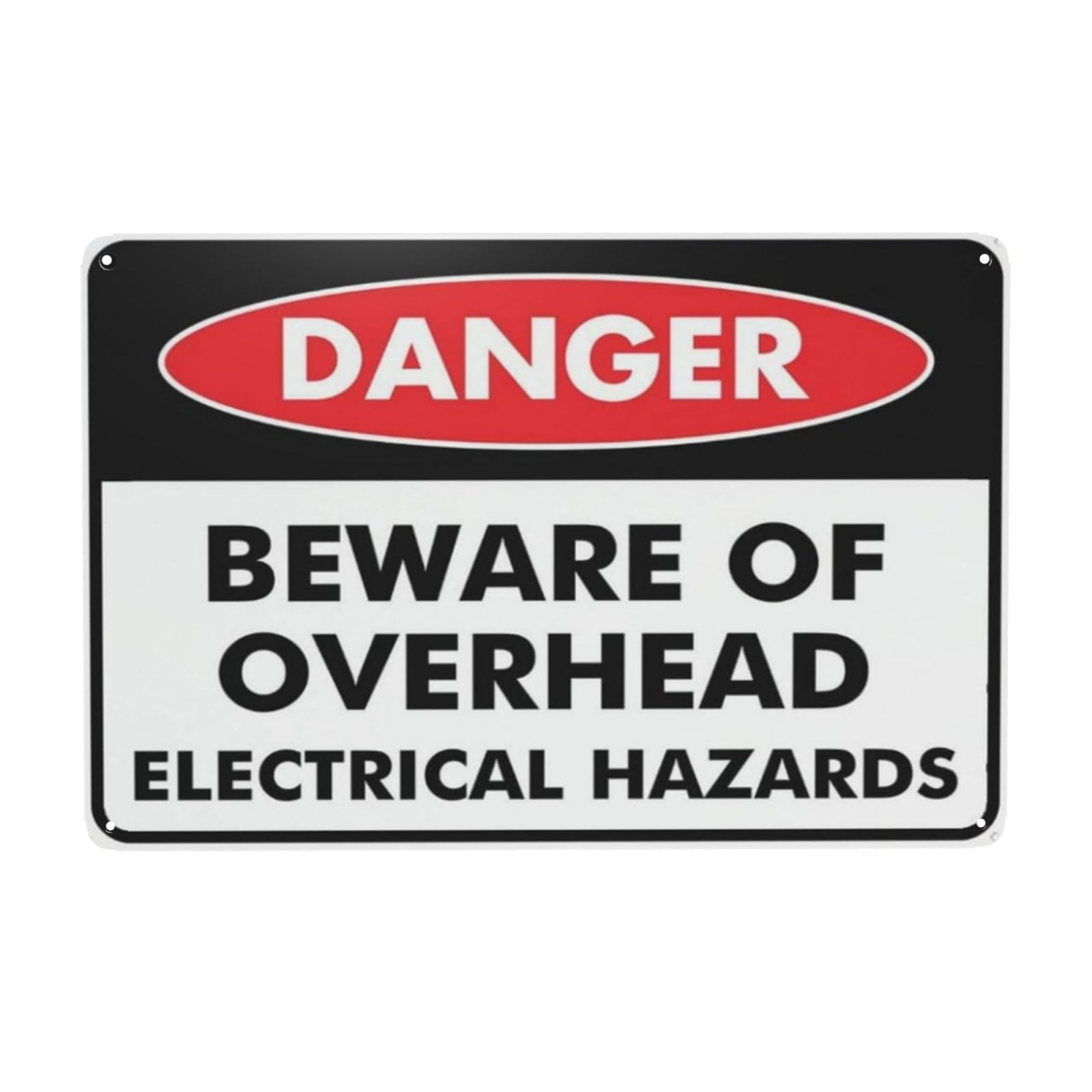 Danger Beware Of Overhead Electrical Hazards Sign Tin Sign Warning Metal Sign Vintage Sign Wall ...