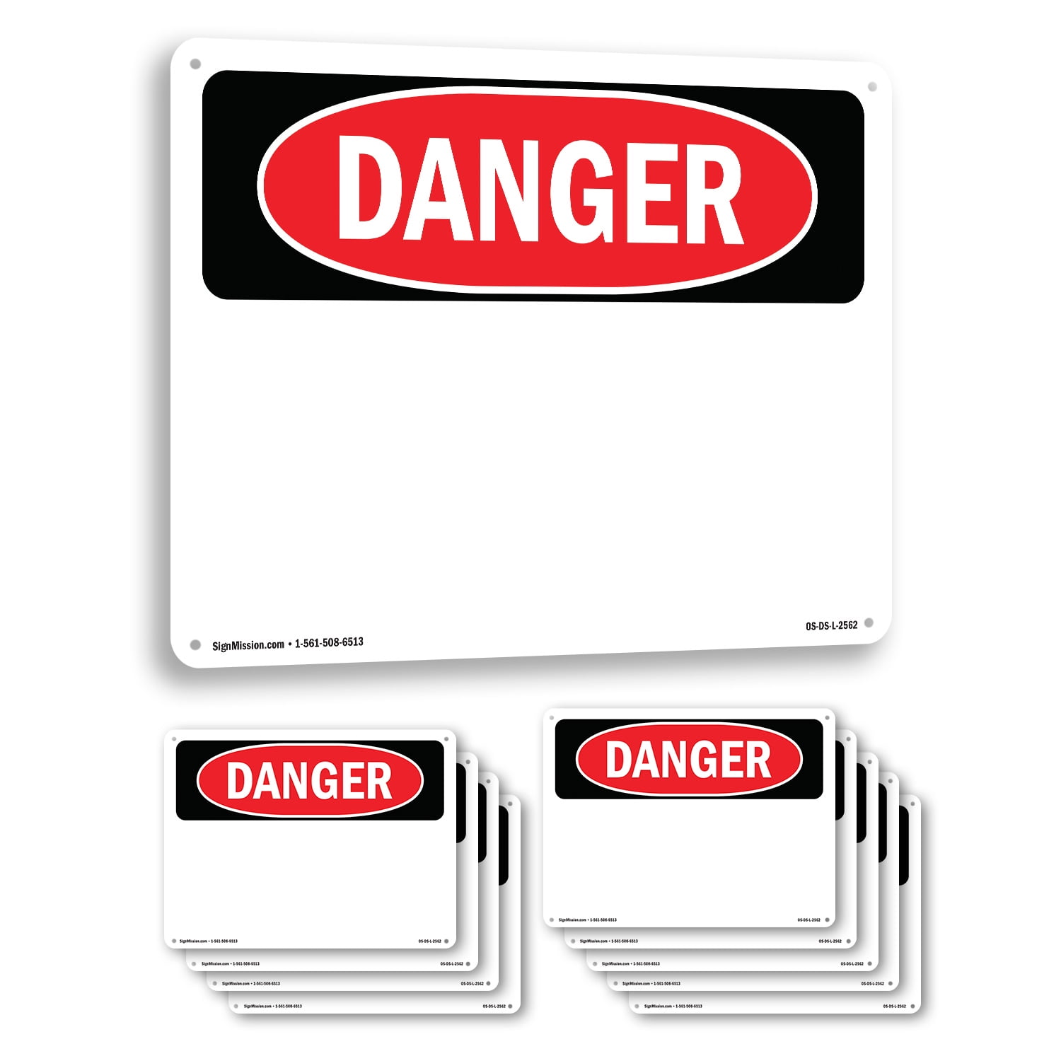 Danger Blank Write OSHA Danger Aluminum Sign 24 Inch x 18 Inch - 10 ...
