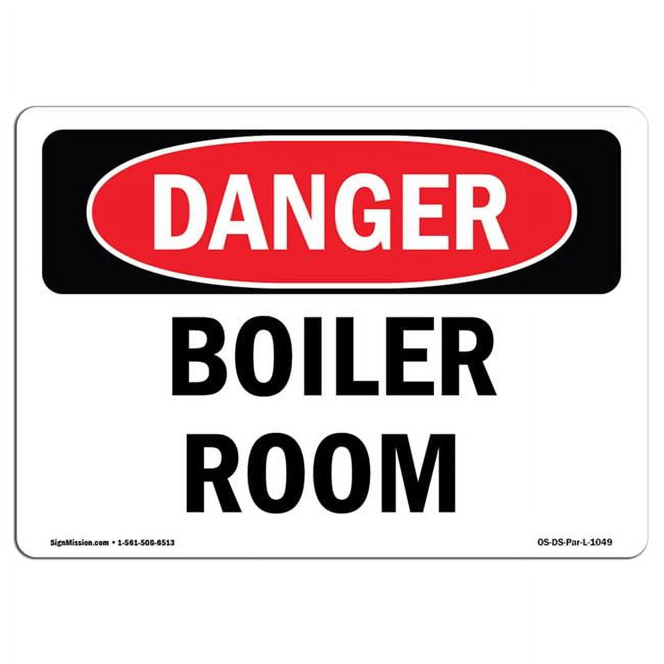 Danger Boiler Room OSHA Decal Sign - Walmart.com