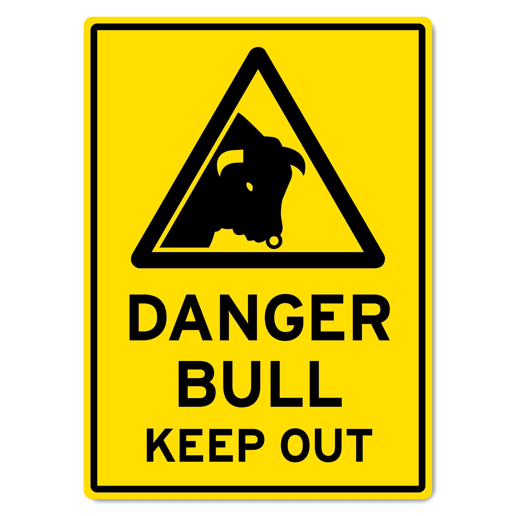 Danger Bull Keep Out Sign Farming Signs Metal Aluminum Sign 12x8 Inches ...