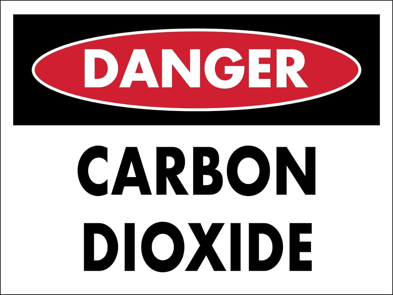 Danger Carbon Dioxide Sign Danger Signs 8 X 12 Inch Metal Tin Sign ...