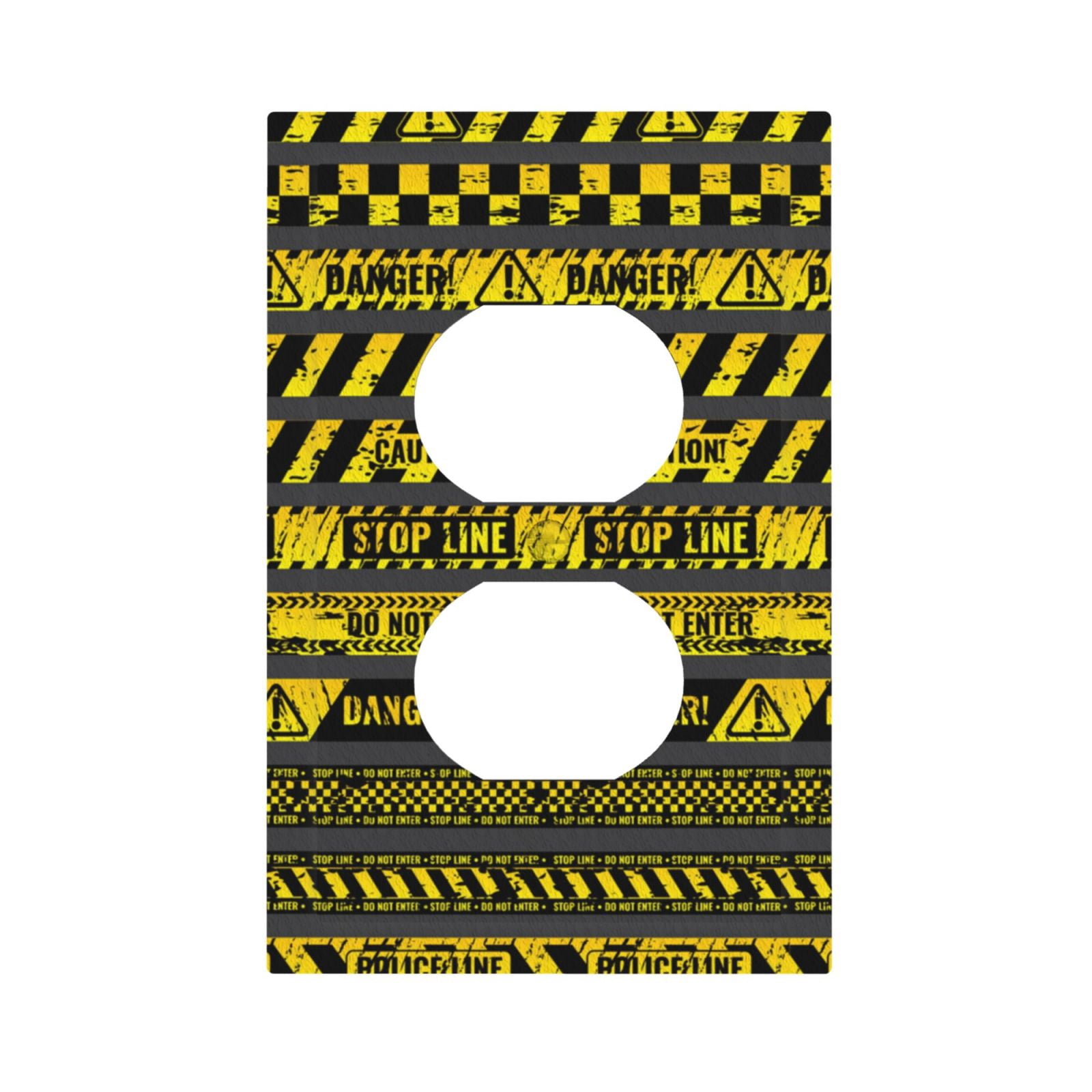 Danger Caution Warning Police Stripe Light Switch Cover Decorator ...