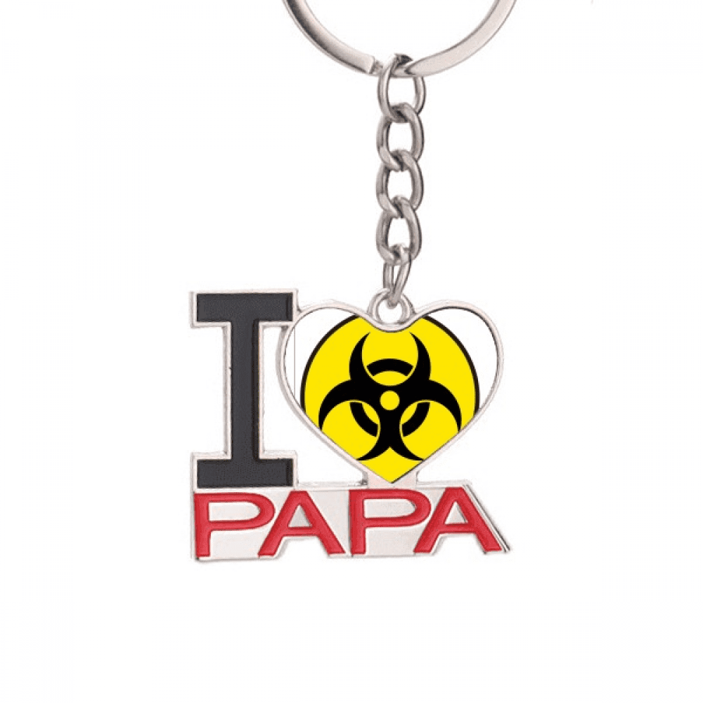 Danger Checal Toxic Radiation Symbol Keychain Metal Keyring Holder Love ...