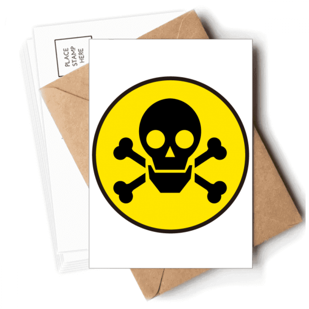 Danger Checal Toxic skull Symbol Postcards Envelopes Blank Note Cards ...