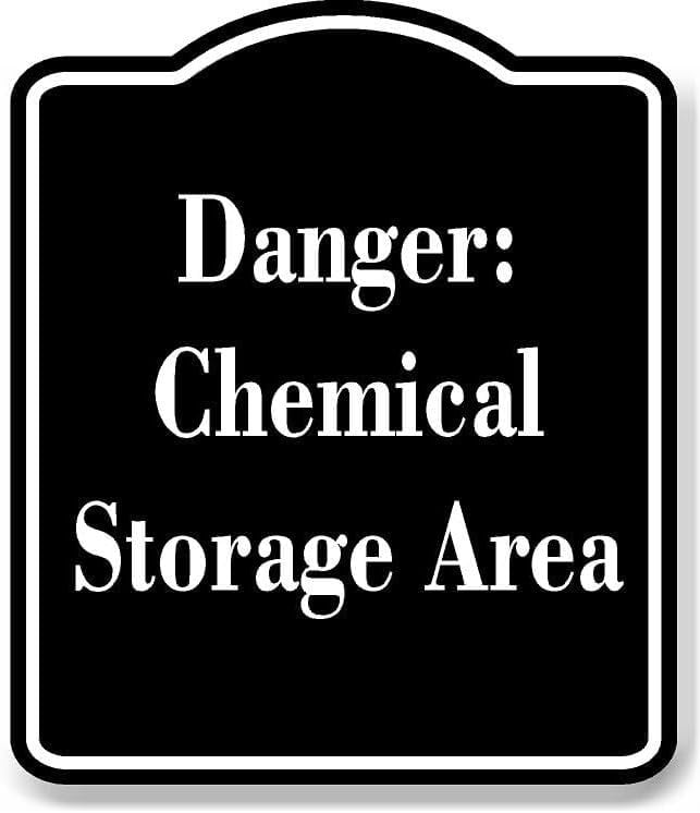Danger Chemical Storage Area BLACK Aluminum Composite Sign 20''x24 ...
