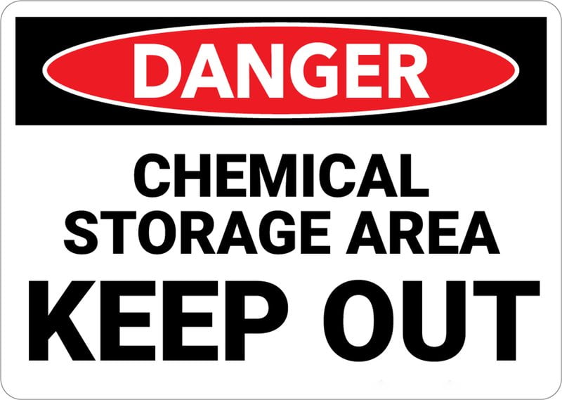 Danger Chemical Storage Area Keep Out Sign Safety Restriction Alert ...
