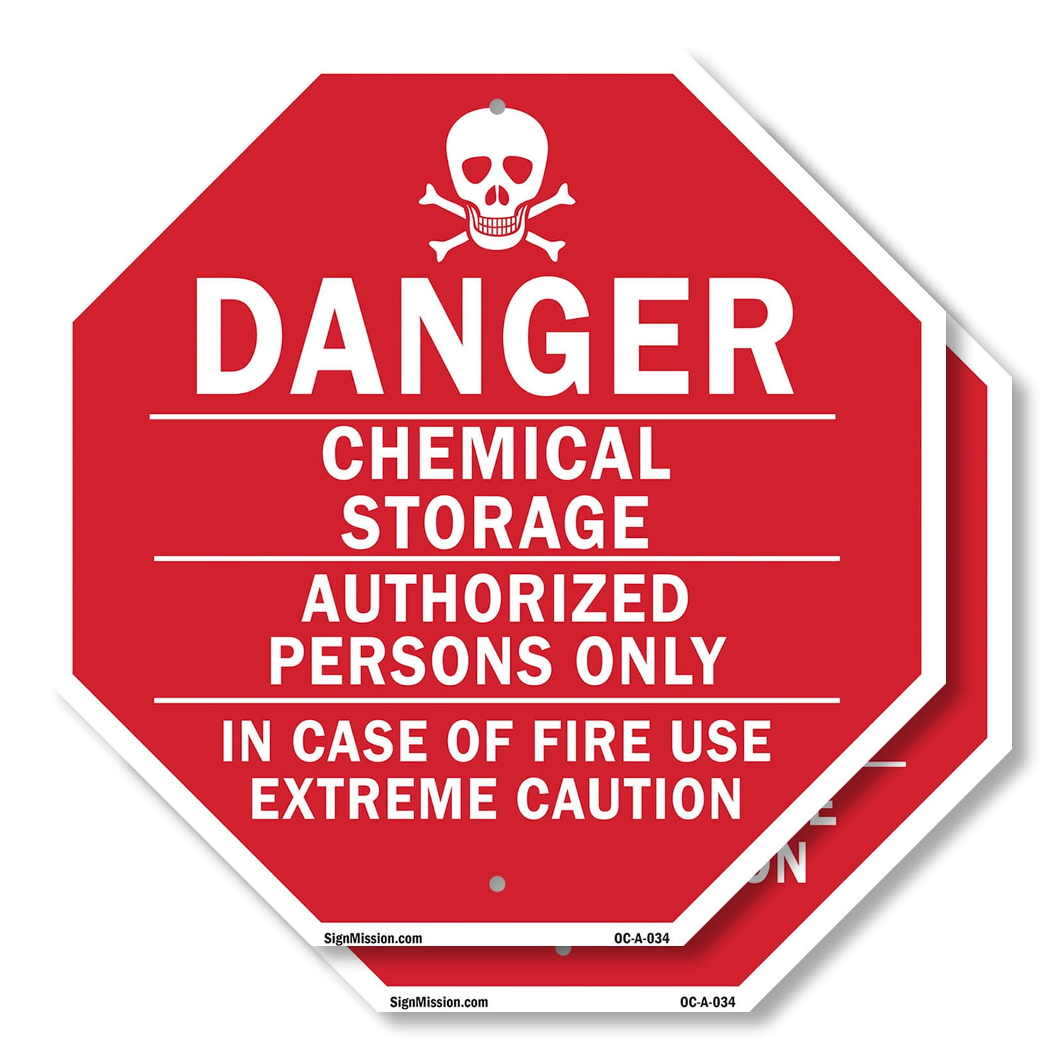 Danger Chemical Storage Authorized Persons Only in Case of Fire Use ...