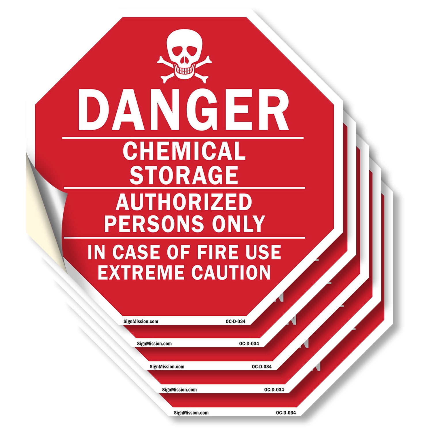 Danger Chemical Storage Authorized Persons Only in Case of Fire Use ...