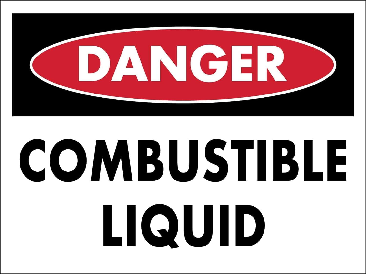 Danger Combustible Liquid Sign Danger Signs 8 X 12 Inch Metal Tin Sign ...