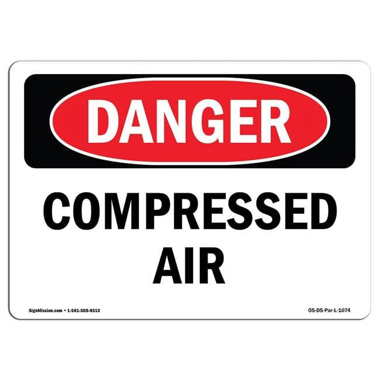 Danger Compressed Air OSHA Decal Sign - Walmart.com