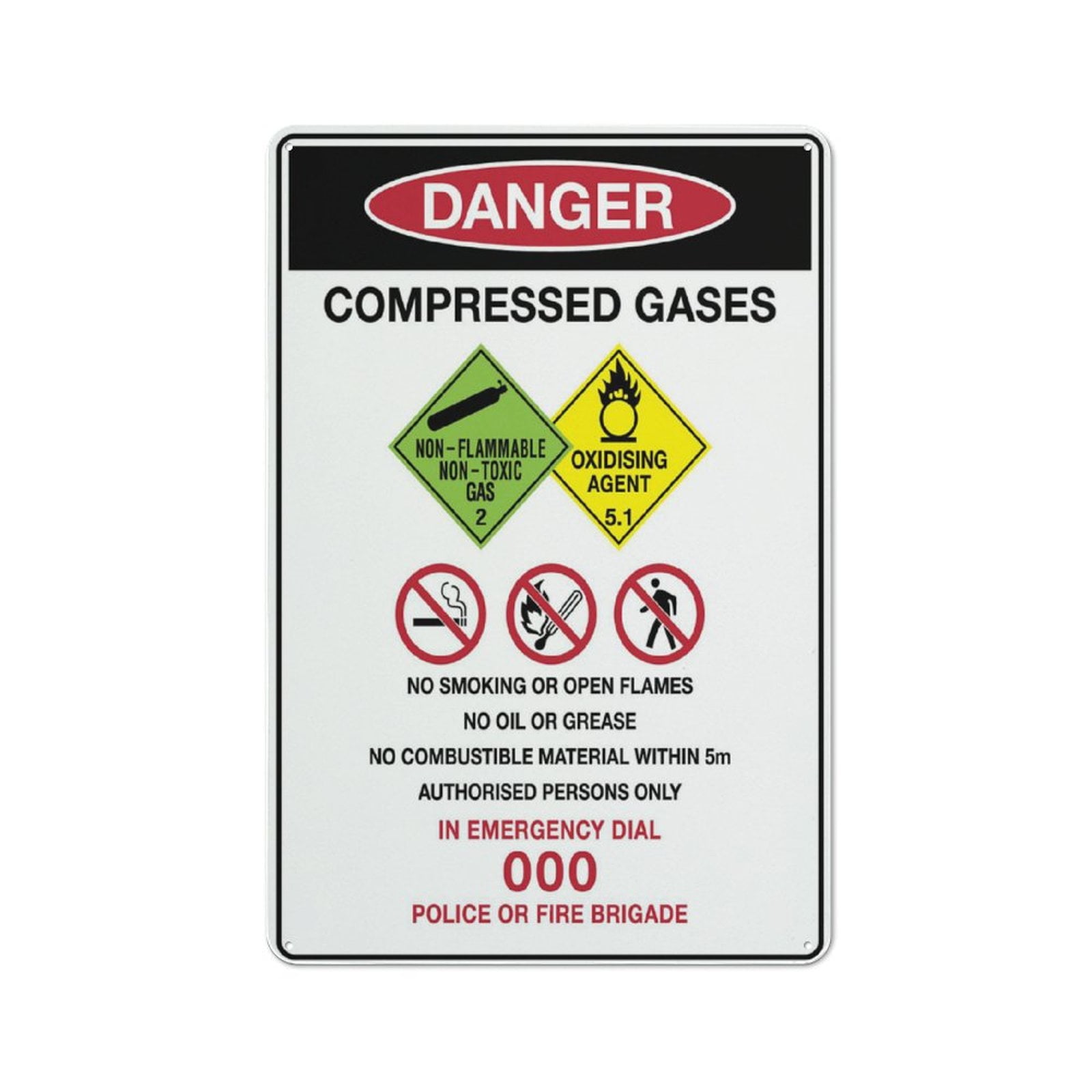 Compressed Gases Sign