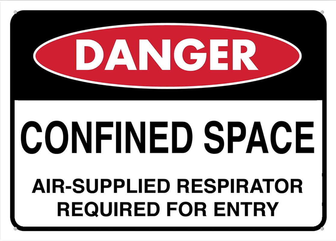 Danger Confined Space Air Supplied Respirator Required Sign For ...
