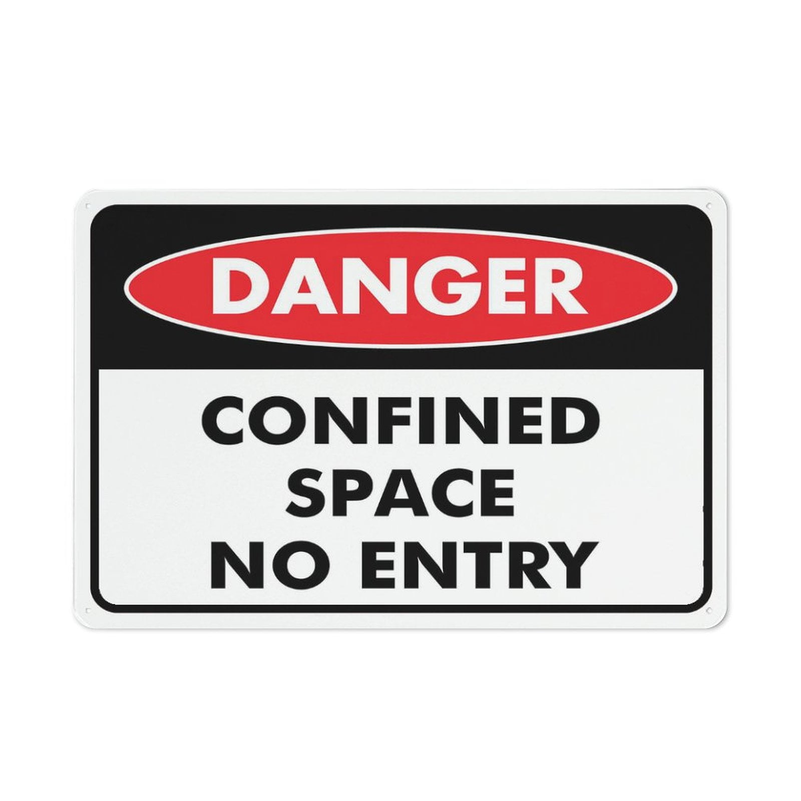 Danger Confined Space No Entry Sign Funny Decor For House Door Office ...