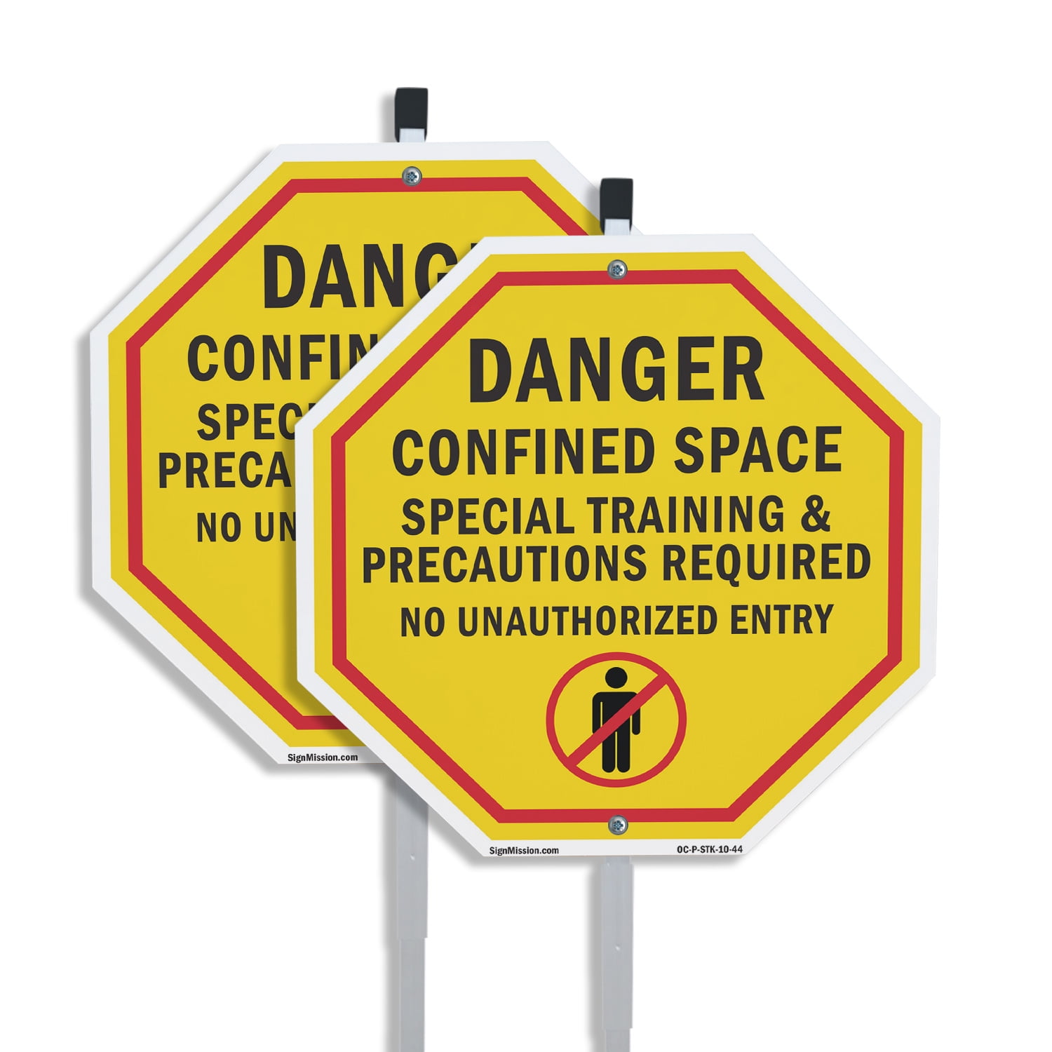 Danger Confined Space Special Training & Precautions Required No Unauthorized Entry (2 Pack) 10 ...