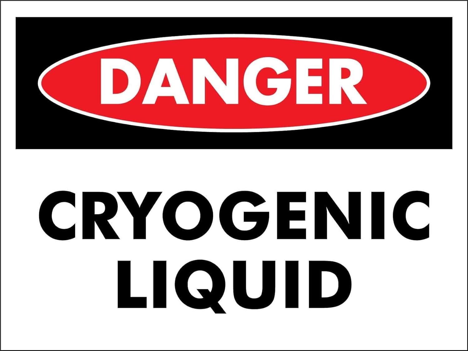 Danger Cryogenic Liquid Sign Danger Signs 8 X 12 Inch Metal Tin Sign ...