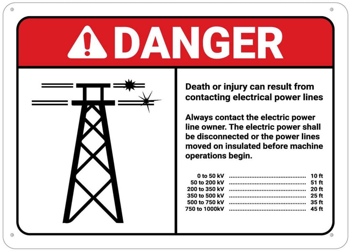 Danger Death Injury Can Result From Contacting Electrical Power Lines ...