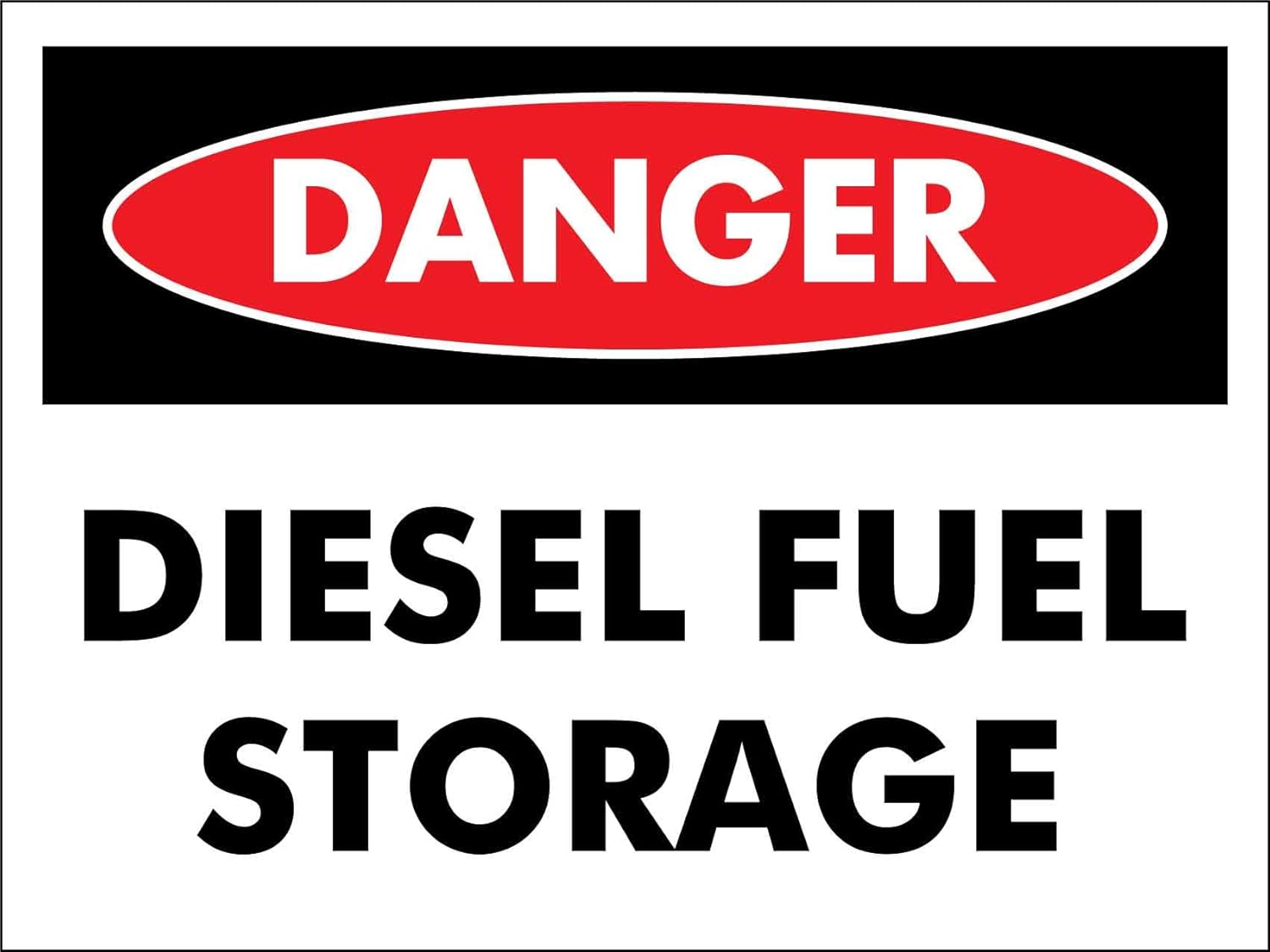 Danger Diesel Fuel Storage Sign Danger Signs 8 X 12 Inch Metal Tin Sign ...