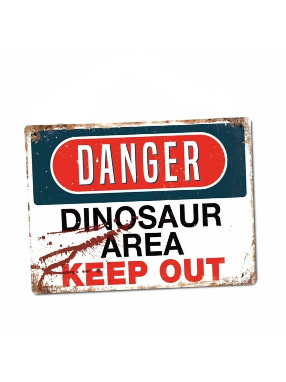 Danger - Dinosaur Area Jurassic Keep Out Park Rex Vintage Metal Tin ...