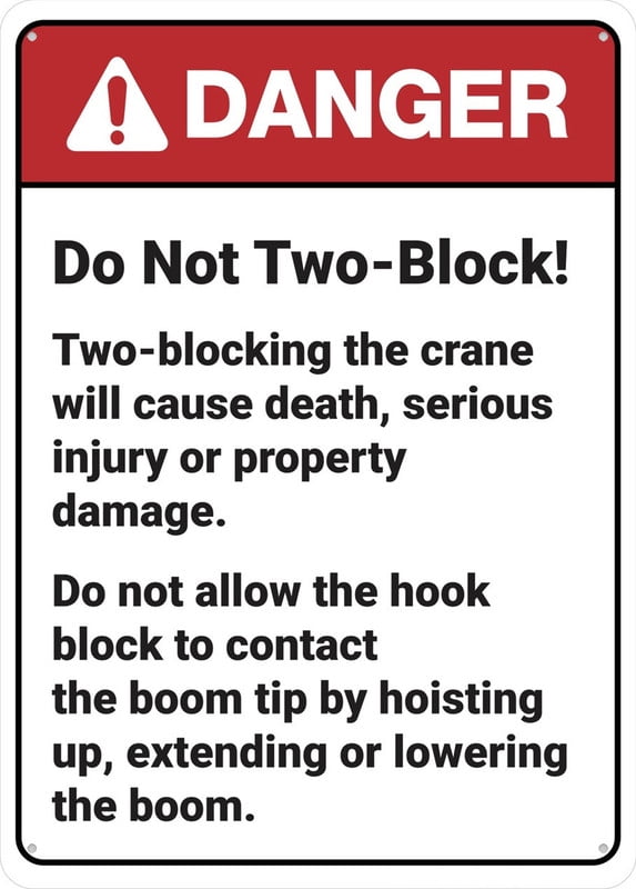 Danger Do Not Two Block Sign Metal 8X12 Inch Rust Free Aluminum,Uv Ink ...