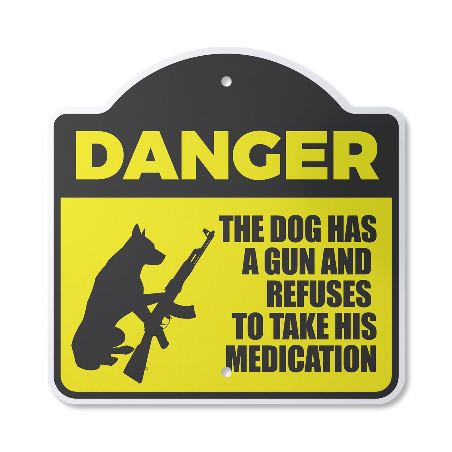 Danger Dog Has A 14" X 14" Sign | Indoor/Outdoor Plastic | SignMission ...