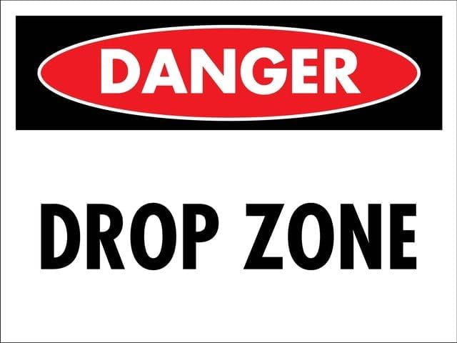 Danger Drop Zone Retro Vintage 8"x12" Metal Tin Sign - Wall Decor for ...