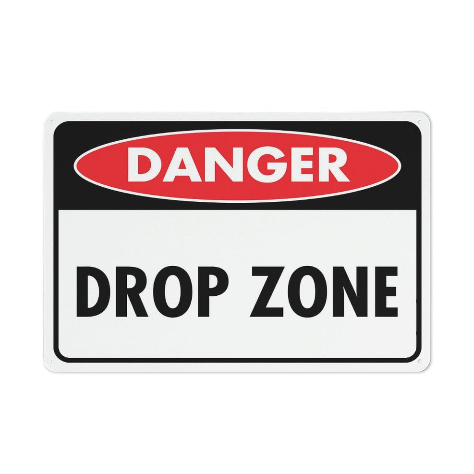 Danger Drop Zone Sign Signs Outdoor, Uv Printed Aluminum 12 X 8 In ...