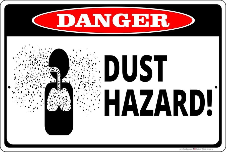 Danger Dust Hazard! Safety Workplace Metal Sign Funny Size: 8 x 12 Inch ...