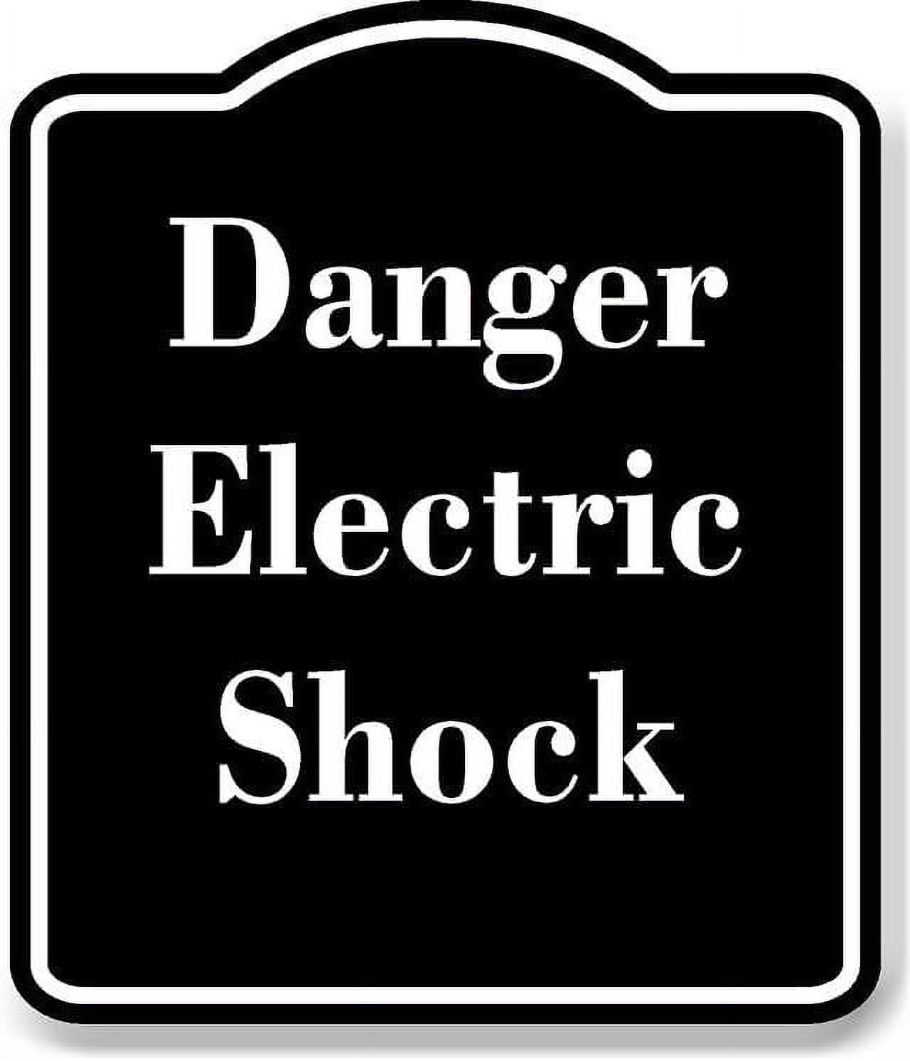 Danger Electric Shock BLACK Aluminum Composite Sign Aluminum Composite ...