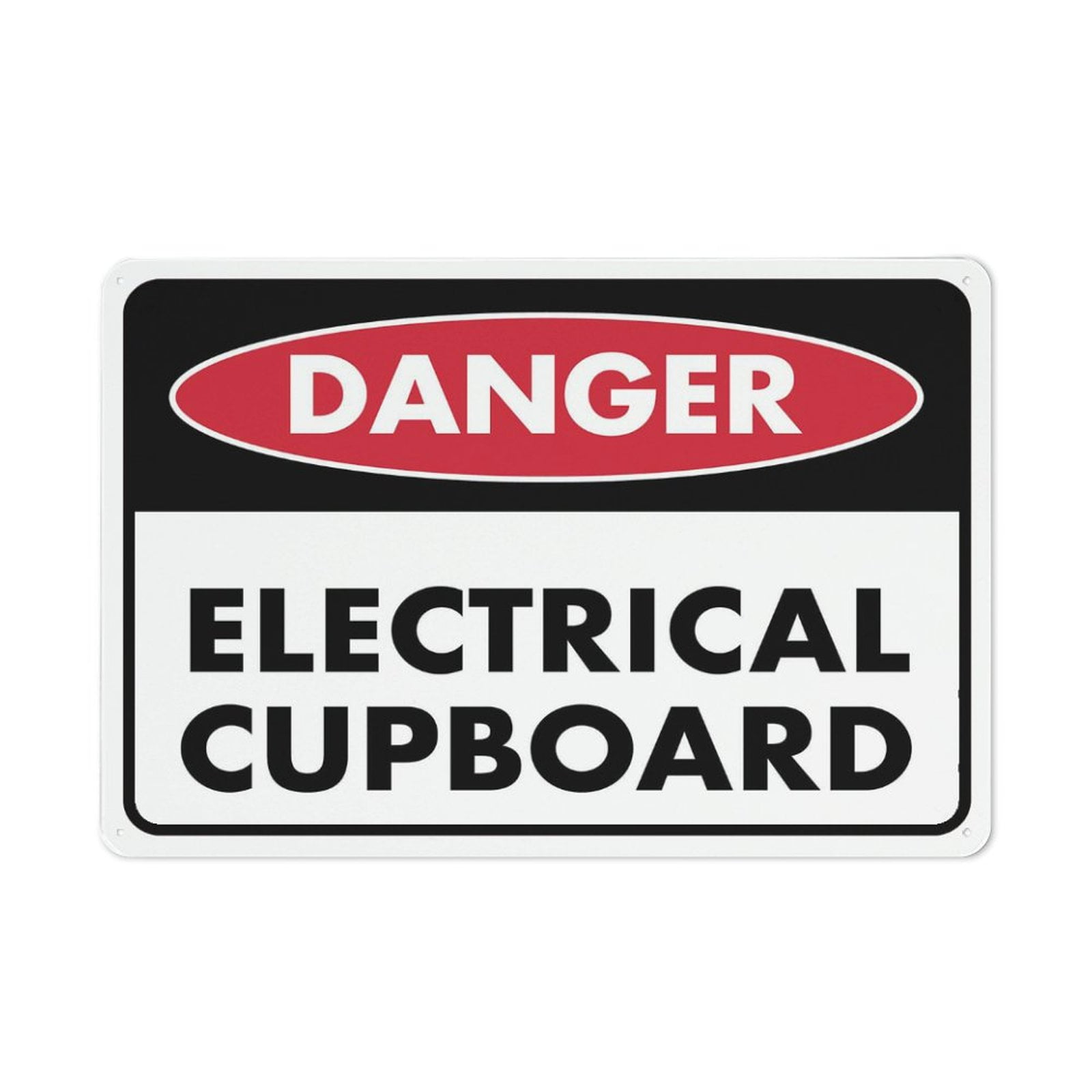 Danger Electrical Cupboard Sign 12X8 Inches Metal Aluminum Signs ...
