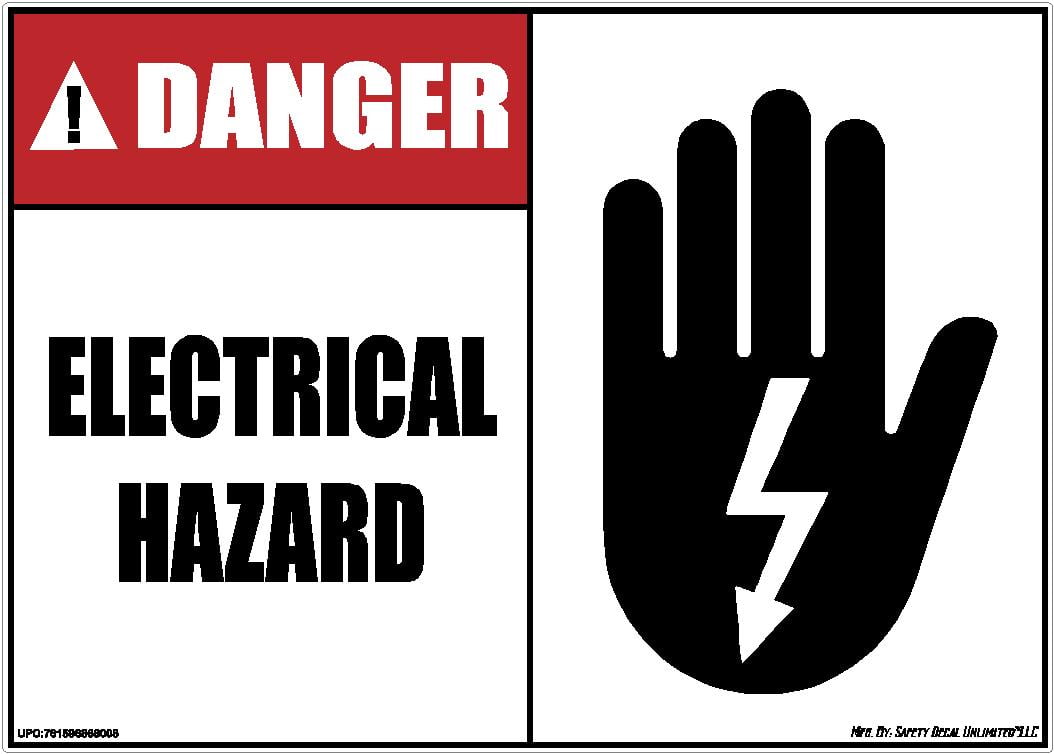 Danger Electrical Hazard ANSI Red Black High Voltage Shock ...