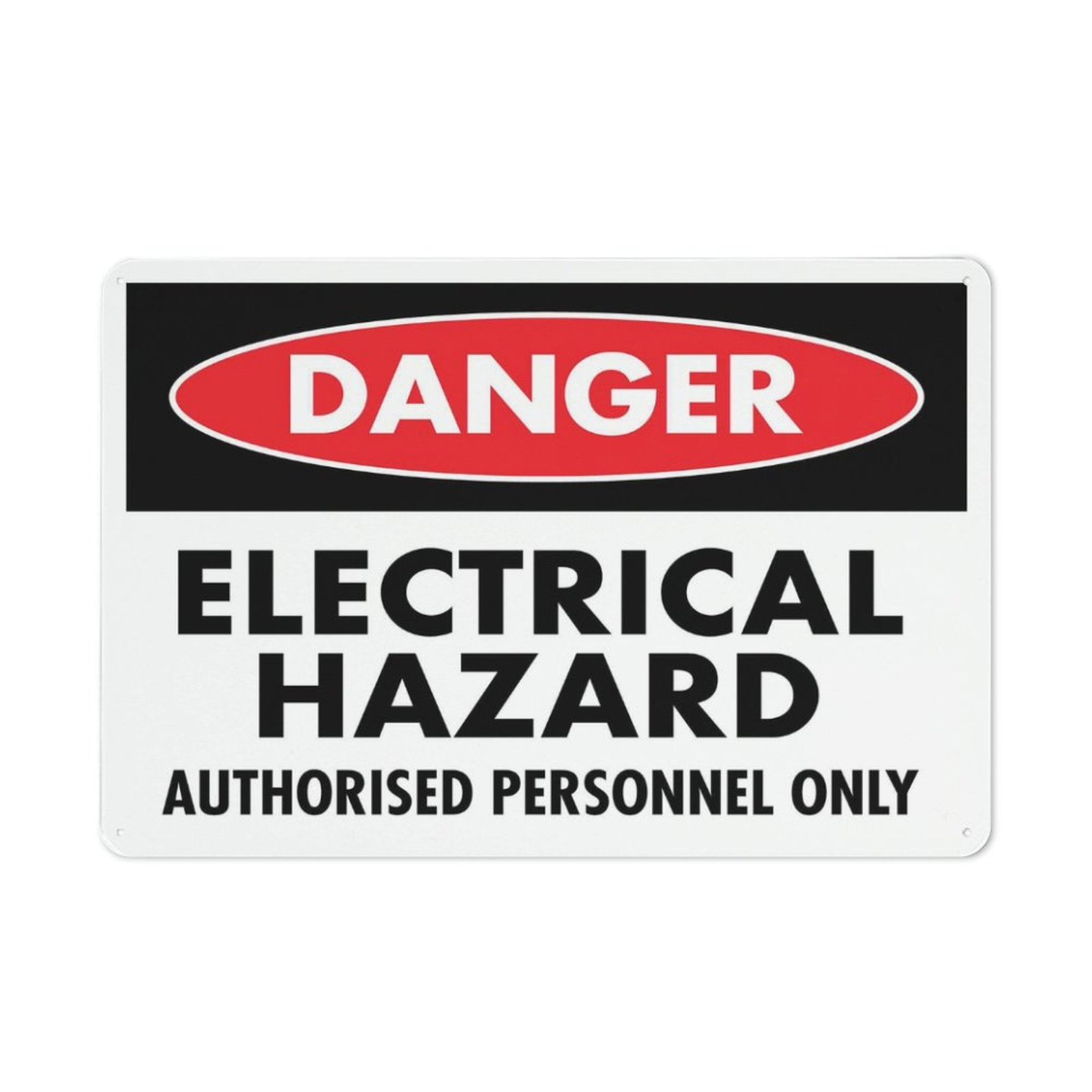 Danger Electrical Hazard Authorised Personnel Only Sign Warning Sticker ...