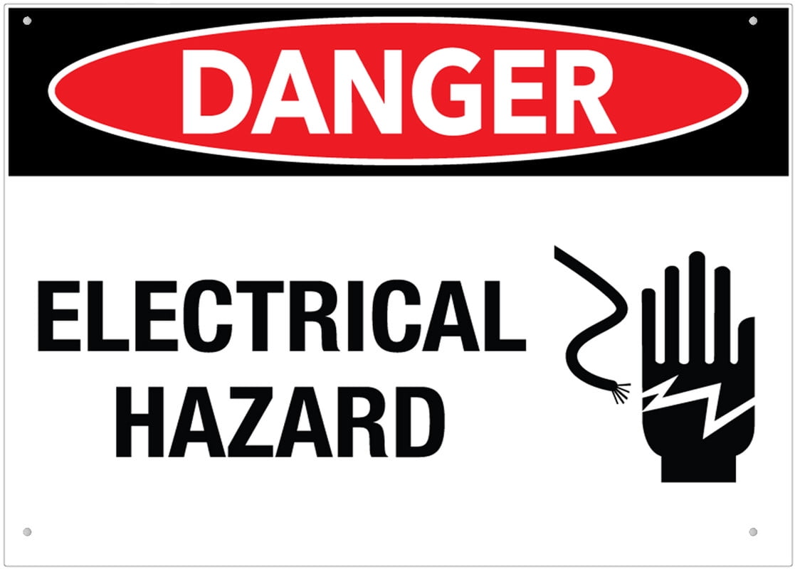 Danger Electrical Hazard Sign 8X12 Inch Rust Free Aluminum Easy To Read ...