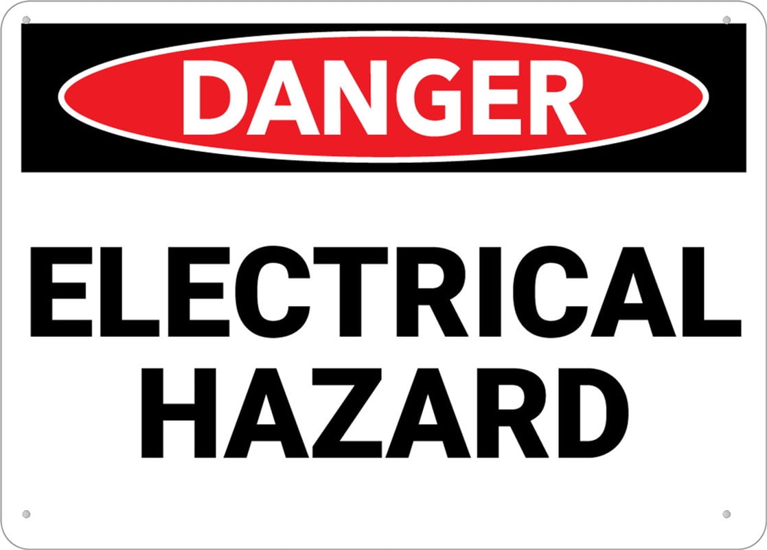 Danger Electrical Hazard Sign Outdoor Metal Sign - 12 X 8 Metal Signs ...