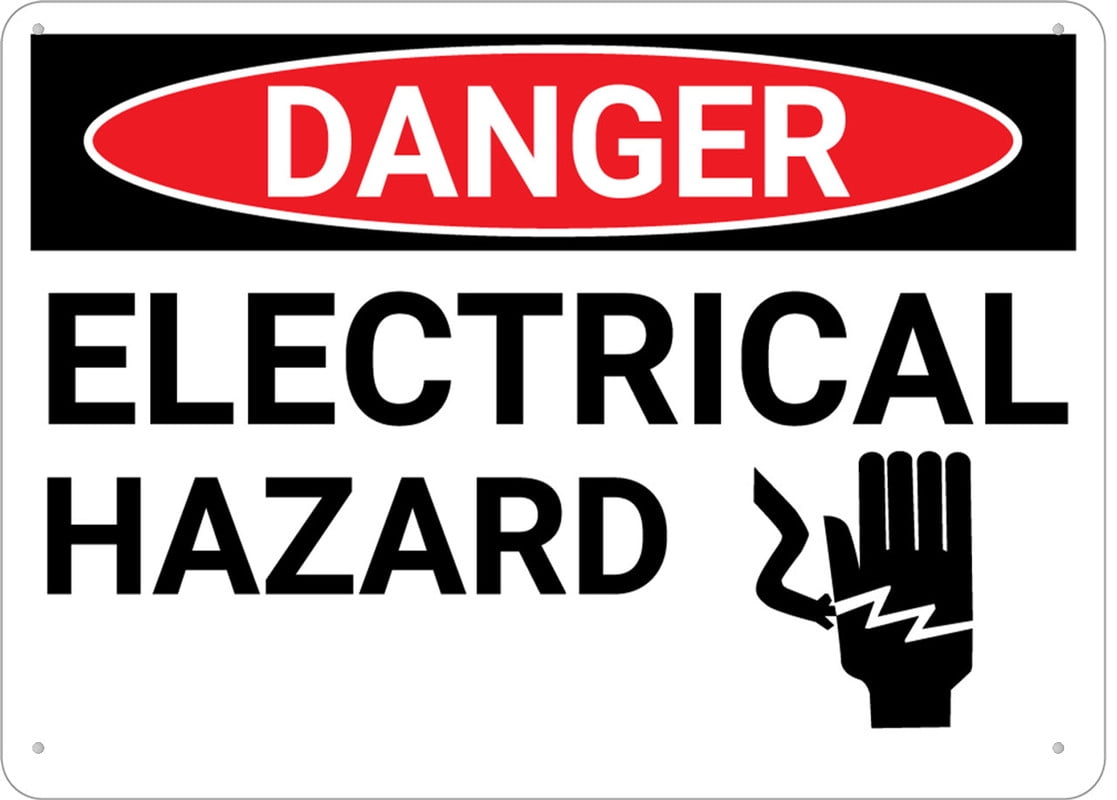 Danger Electrical Hazard With Graphic Sign 12”X8” Metal Signs Aluminum ...