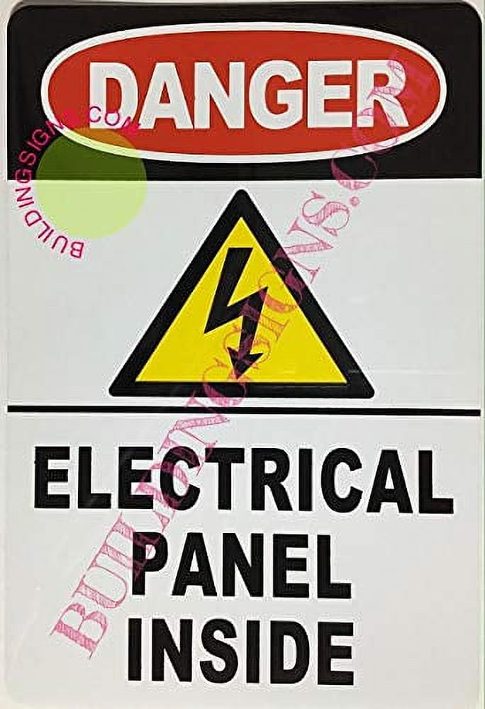 Danger Electrical Panel Inside Sign (White, Size 6X9 inch, Double Sided ...